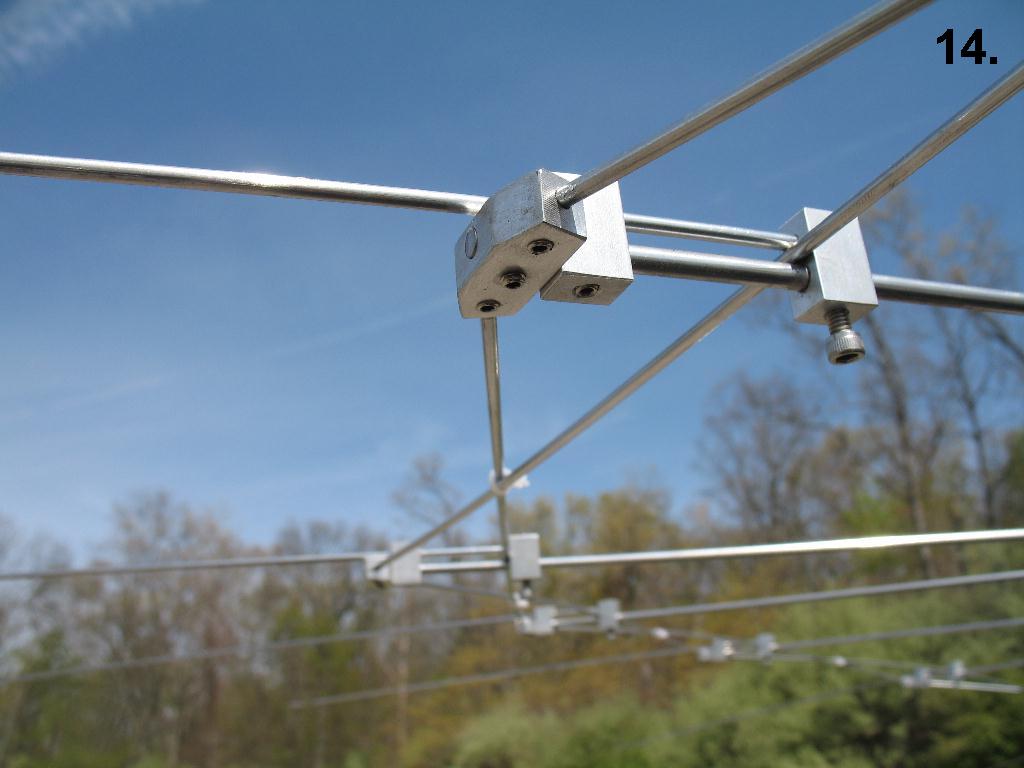 mig welding wire around the perimeter of the 75 meter hat.